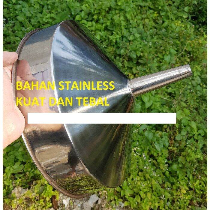 Jumbo Big Corong Stainless Steel Besi Kuat Panjang Funnel 30cm | Lazada ...