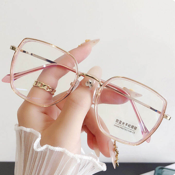 Trendy Blue Light Blocking Glasses for Women Big Face Round Face ...