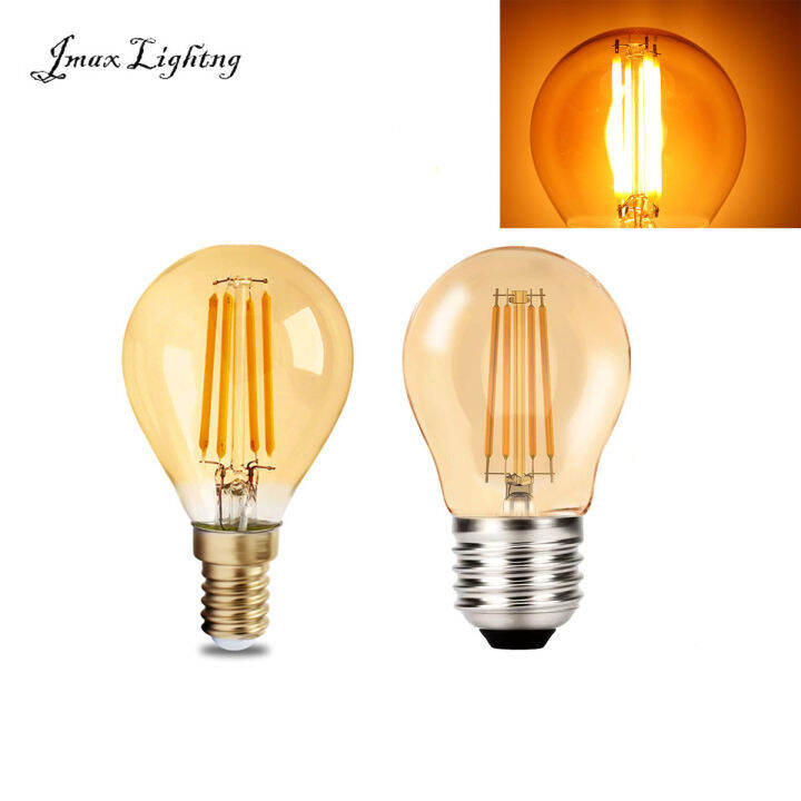 Jmax Vitange E14 E27 LED Edison Bulbs 2W 4W 6W LED Filament Bulb G45 Warm White Night Bulb Retro ...