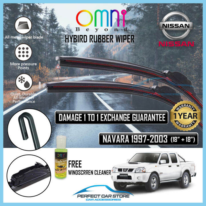 Nissan NAVARA NP300 Frontier 1997 - 2003 Omni Beyond HYBIRD Rubber Wiper Blade (1 Set) | Lazada