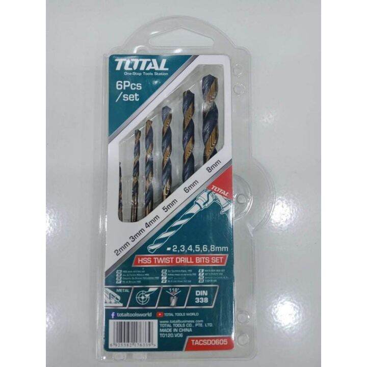Total Tools Drill bit set Metal 6 Pcs TACSD0605 | Lazada PH