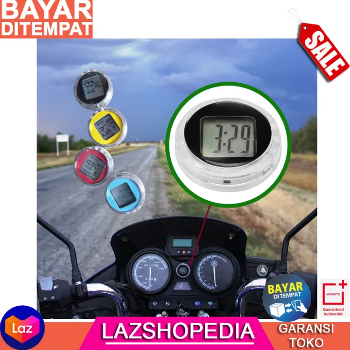 Dekorasi Motor Jam Mini Digital Watch Stick-on Clock / aksesoris motor ...