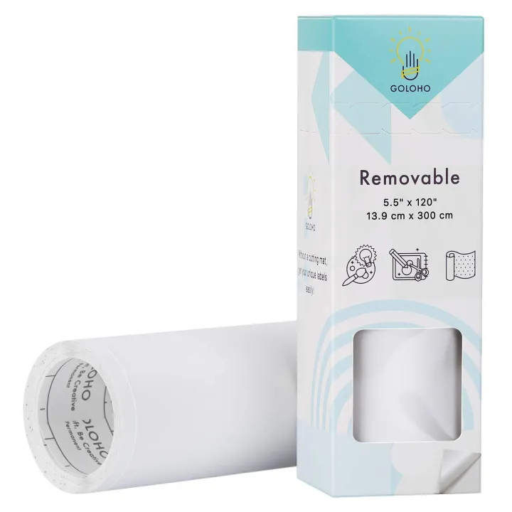 Removable Smart Vinyl, 5.5”x 120” Bulk Roll for Cricut Joy, Adhesive ...