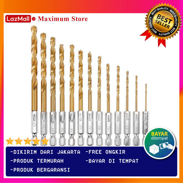 [BISA COD] - Mata Bor Set Komplit | Mata Bor Power Drill Steel Titanium ...