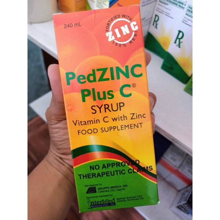 Pedzinc Plus C Syrup 240ml / 120ml Vitamin C with Zinc | Lazada PH