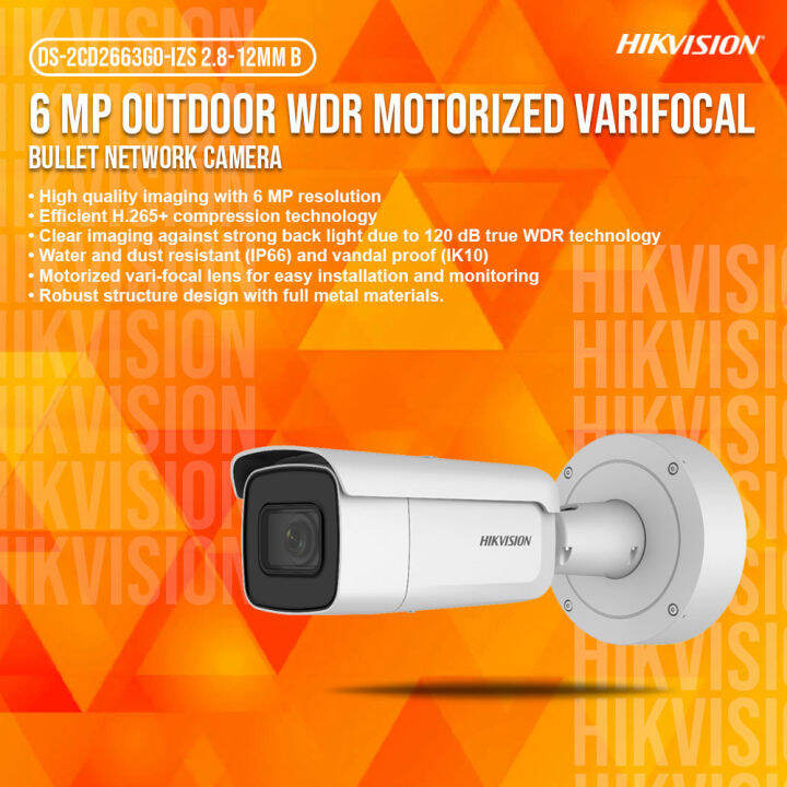 Hikvision DS-2CD2683G0-IZS 4K Outdoor WDR Motorized Varifocal Bullet Network Camera | Hikvision ...
