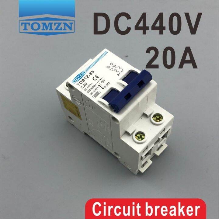 2P 20A DC 440V Direct Current Circuit breaker MCB C curve | Lazada PH