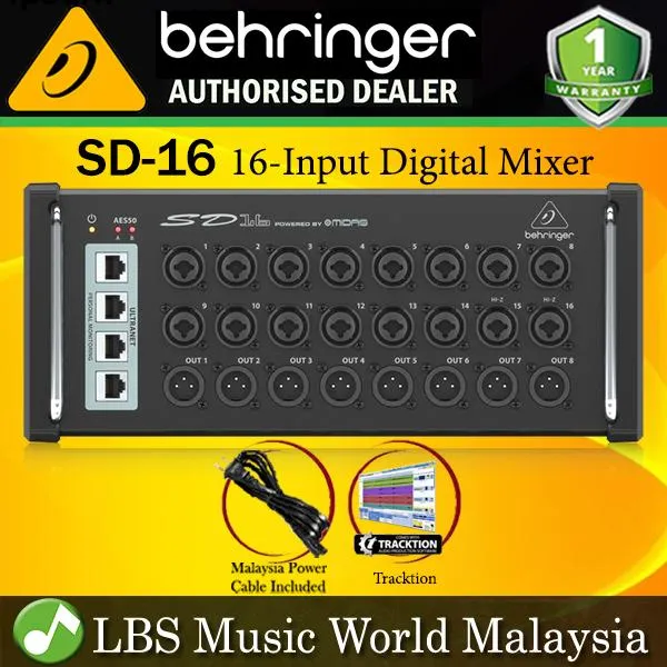 Behringer SD-16 Digital Snake I/O Box with 16 Mic Inputs 8 Outputs with ...