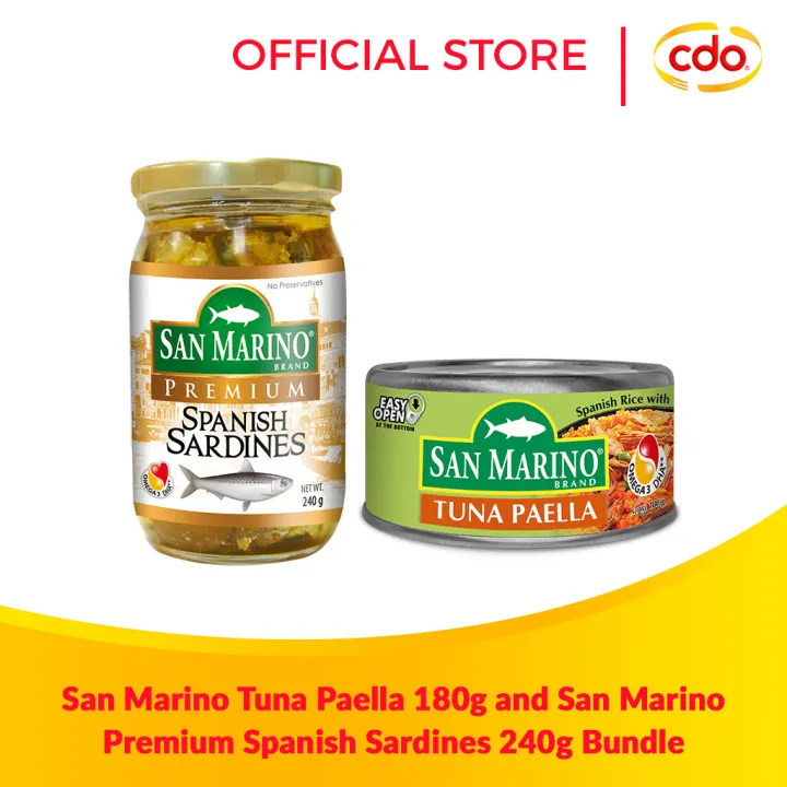 San Marino Tuna Paella 180g and San Marino Premium Spanish Sardines 240g Bundle | Lazada PH