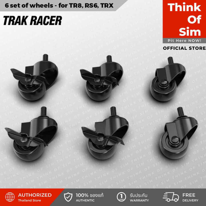 Trak Racer 6 set of wheels - 4 with brake and 2 without for TR8, RS6 ...