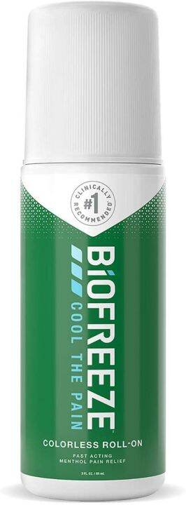Biofreeze Pain Relief Roll-On, 3 oz. Colorless Roll-On, Fast Acting, Long Lasting, & Powerful ...