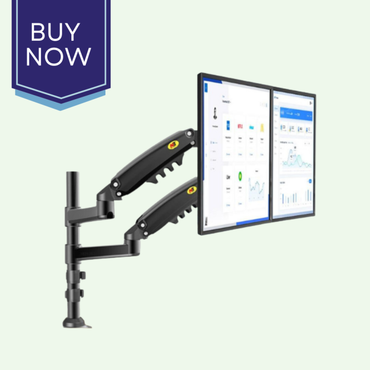 NB H160 Dual Monitor Support Holder Mount For 17 to 27 Inch Flat Screen ...
