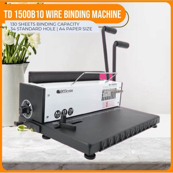 Wire binding Machine TD 1500B10 A4 Size Officom Heavy Duty | Lazada PH