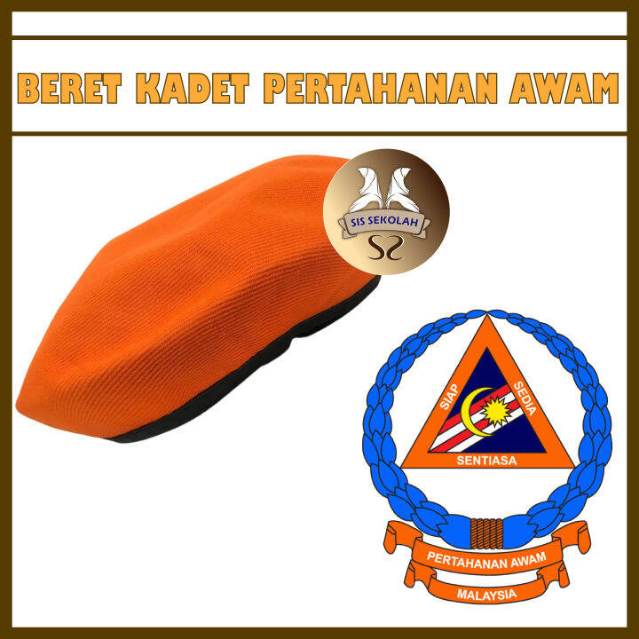 BERET (OREN) PERSATUAN KADET SEKOLAH TOPI PERSATUAN SEKOLAH PBSM, KRS ...