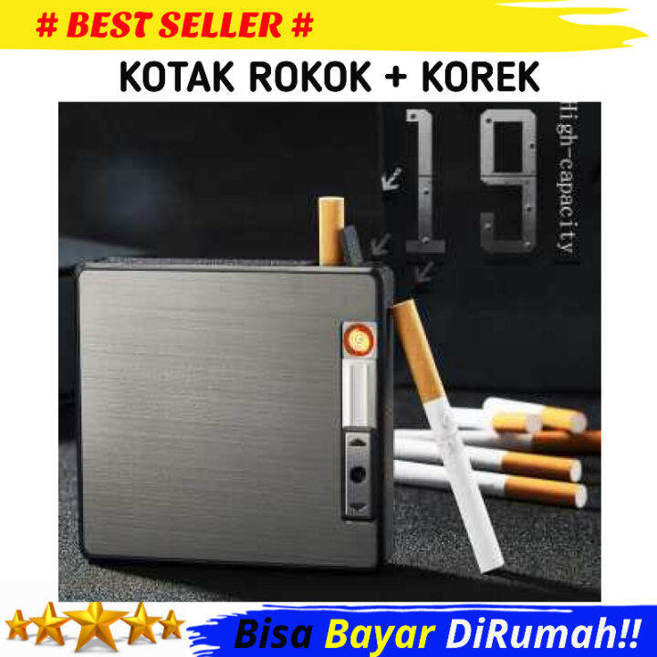 Kotak Rokok Premium/Kotak Rokok Aluminium/Kotak Rokok Metal Case/Firetric Kotak Bungkus Rokok ...
