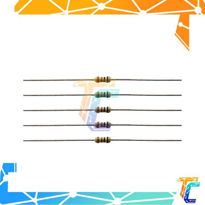 5pcs 5 ohms resistor 1/4 watt 4 band Carbon Film Resistor 5% for ...