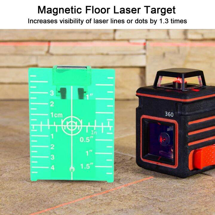 Laser Target Card Good Stability Visibility Increasement Magnetic Floor ...