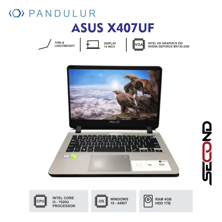 LAPTOP ASUS X407UF/ I3-7020U/ 4GB/1TB/ NVIDIA MX 130-2GB | Lazada Indonesia