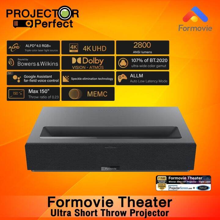 Formovie Theater Ultra Short Throw 4K Triple Laser Projector 2800 ANSI ...