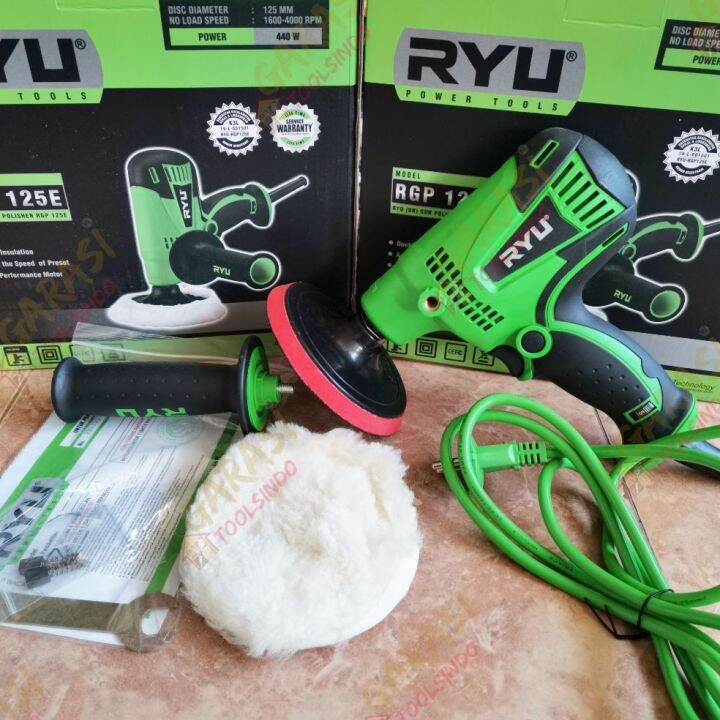 mesin poles mobil RYU RGP125E mesin polisher 5 inch mesin poles bodi mobil tembok ryu rgp 12e ...