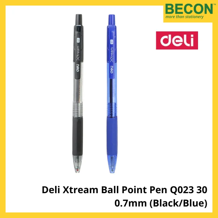 Deli Xtream Ball Point Pen Q023 30 0.7mm (Black/Blue) | Lazada