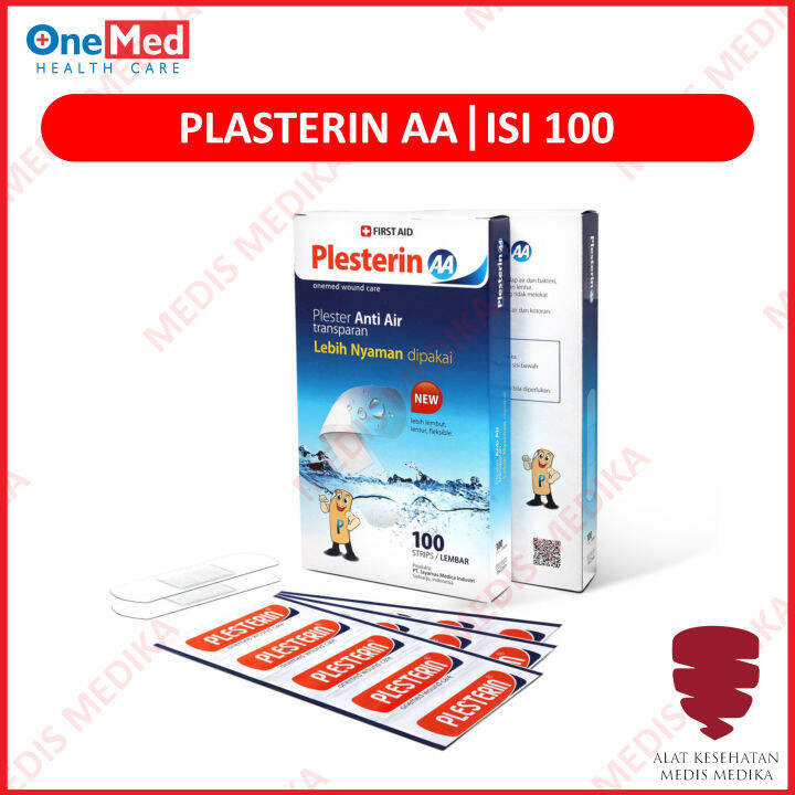 Plesterin AA Box isi 100 Onemed Plaster Anti Air Peralatan Plester P3K ...
