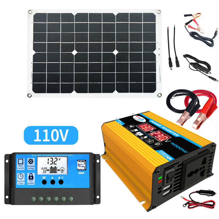 Solar Panel System 18V 20W Solar Panel 30A Charge Controller with Dual ...