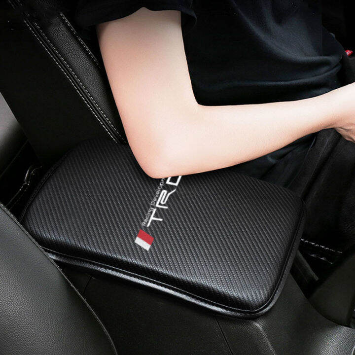 Carbon Fiber Universal Car Armrests Pad Auto Arm Rest Protector Cushion ...