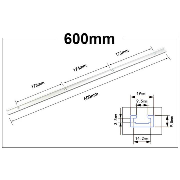 Woodworking T-slot Slide Track Aluminium Alloy T-tracks Miter Track for ...