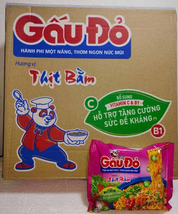 Gau Do thit bam / instant minced red bear noodles 1 box 30packs | Lazada