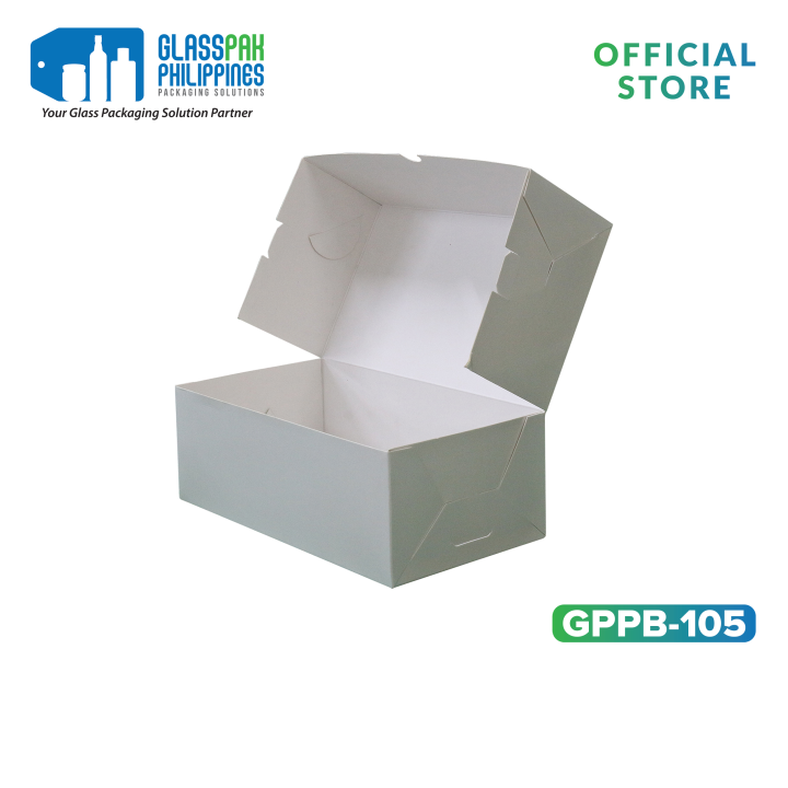 Glasspak 10 Pcs Gold White Color Loaf Box Cake Loaf Bread Pastry Box ...