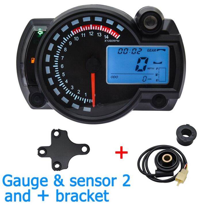 Universal KOSO เครื่องวัด RX2N รถจักรยานยนต์ดิจิตอล LCD,เครื่องวัดความ ...