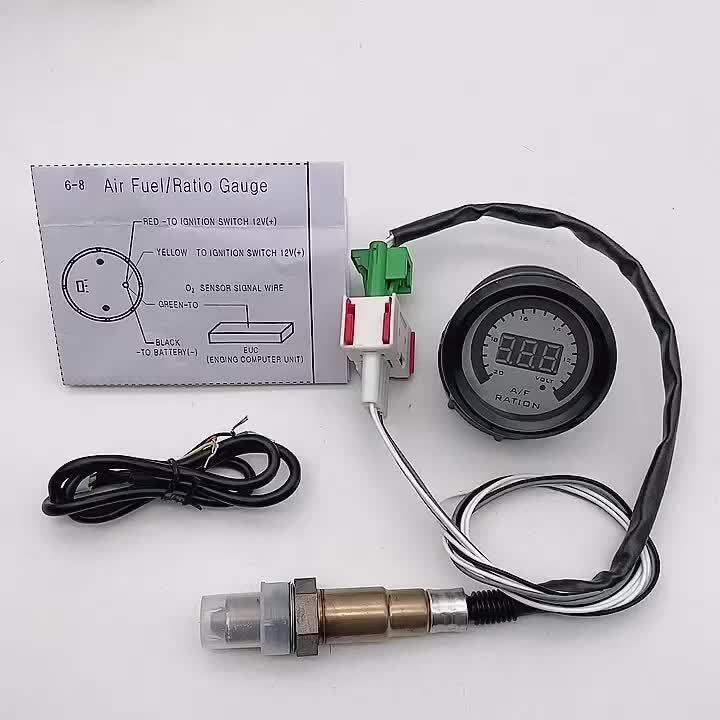 Dual Wideband Air Fuel Gauge 52mm (2 Inch) Smoke Lens Air/Fuel Ratio ...