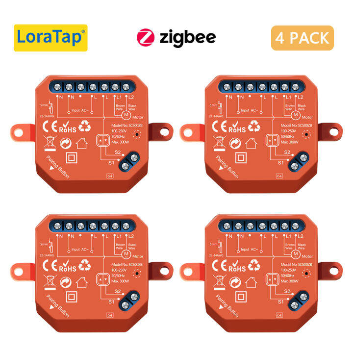 LoraTap ZigBee โมดูลสวิทช์ชัตเตอร์สำหรับไฟฟ้ามอเตอร์ม่านตาบอด Tuya สมาร์ทชีวิตลูกกลิ้ง Alexa ...
