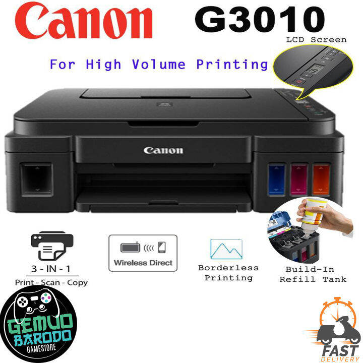 Canon Pixma G3010 All In 1 Print/Scan/Copy/Wifi Wireless Refillable Color Ink Printer | Lazada