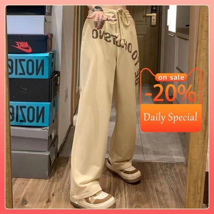 ☸№ MX aesthetic pants for men cotton wide leg loose straight cut pants ...