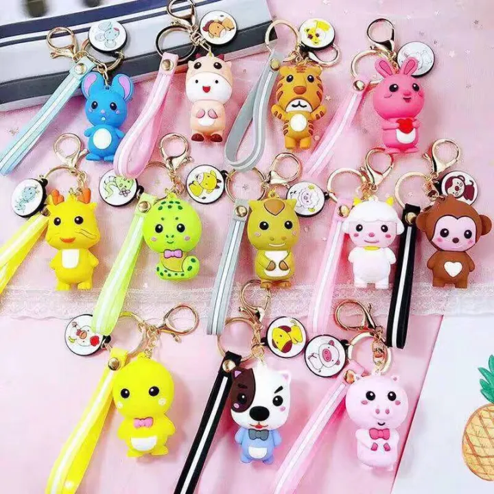 emie Zodiac Sign Keychain Pendant Cartoon Cute Pendant Mini Keychain ...