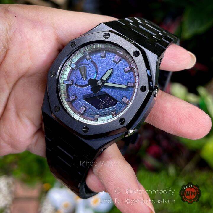 G-Shock Custom AP Style Titanium Color Dial with Gen3 Black Stainless ...