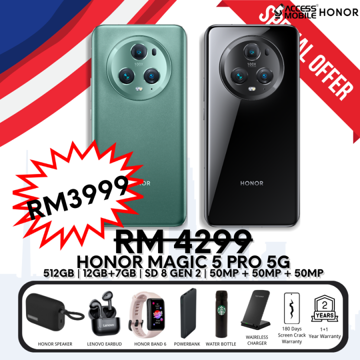Honor Magic 5 Pro 5G - | Snapdragon 8 Gen 2 | 50MP Wide Camera | Lazada