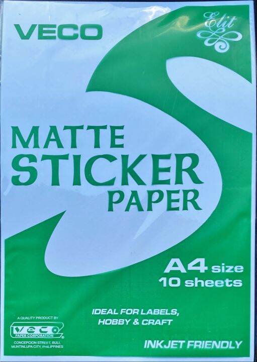 Sticker Paper A4 (Matte) | Lazada PH