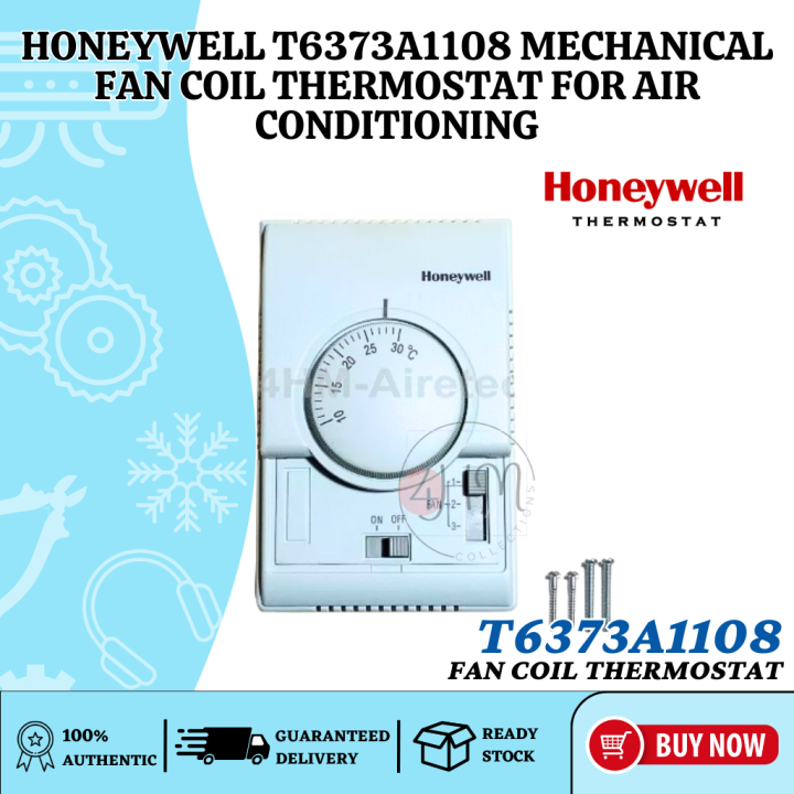 FOURHMC HONEYWELL T6373A1108 MECHANICAL FAN COIL THERMOSTAT FOR AIR ...