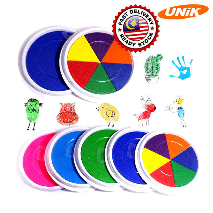 [UNIK] DIY Craft Hand Print Stamp Drawing Finger Painting Ink Pad ...