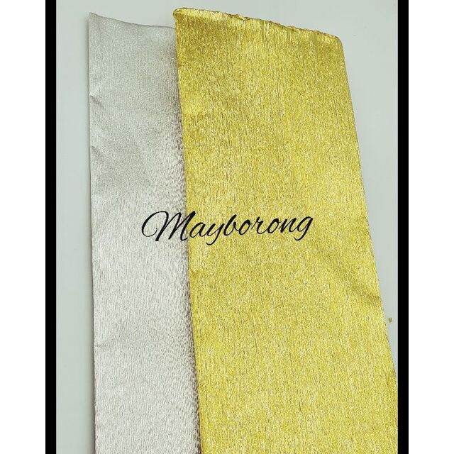 Metallic Crepe Paper 1 METER Kertas krep Timah Coklat Pembalut Gabus ...