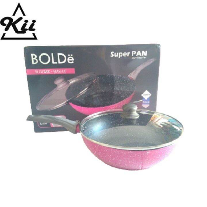 BOLDe Super Pan Blackpink Wok Pan - Wajan Penggorengan 30cm | Lazada ...