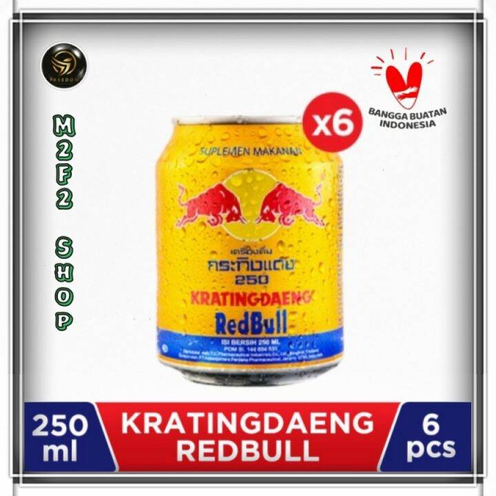 Kratingdaeng Red Bull Gold Can | Kaleng Emas - 250 ml (Kemasan 6 Pcs ...