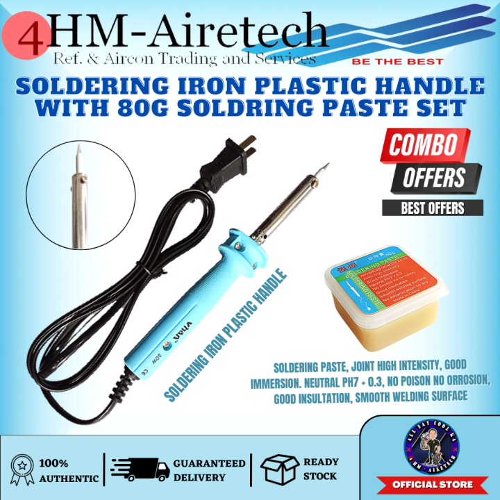 4HM Soldering Iron Plastic Handle WITH 80G SOLDRING PASTE (SET) | Lazada PH