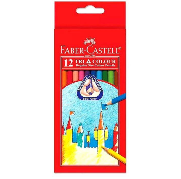 Faber Castell Tri Colour Pencils 12 Long / 24 Long | Lazada