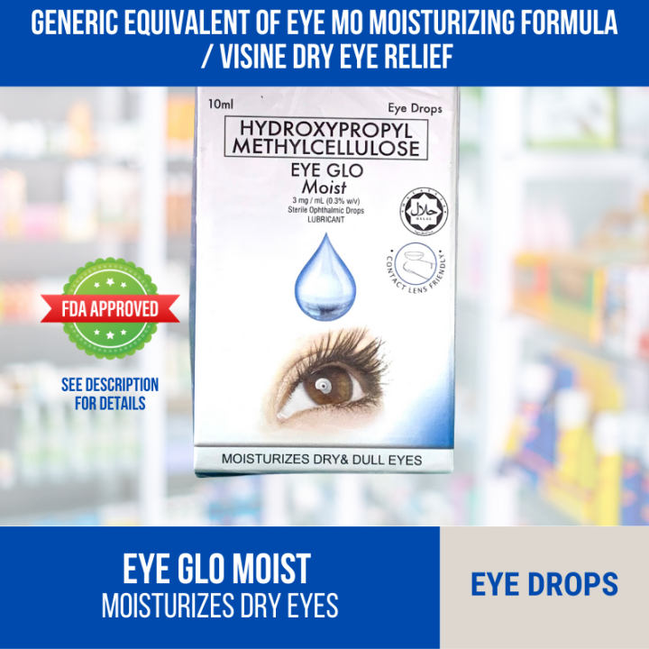 (Eye Mo Moisturizing / Visine Dry Eyes Generic) Eye Glo Moist / Eye Glo ...