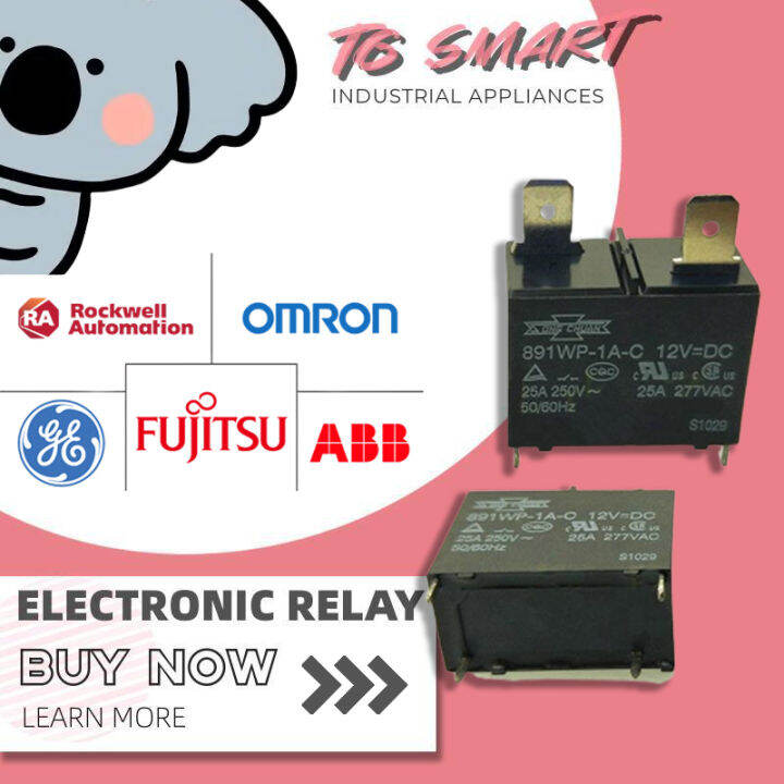 Home appliance relay 891WP-1A-C 12VDC water heater 12V relay for air ...