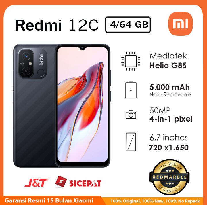 Xiaomi Redmi 12C 4/64GB New Garansi Resmi | Lazada Indonesia